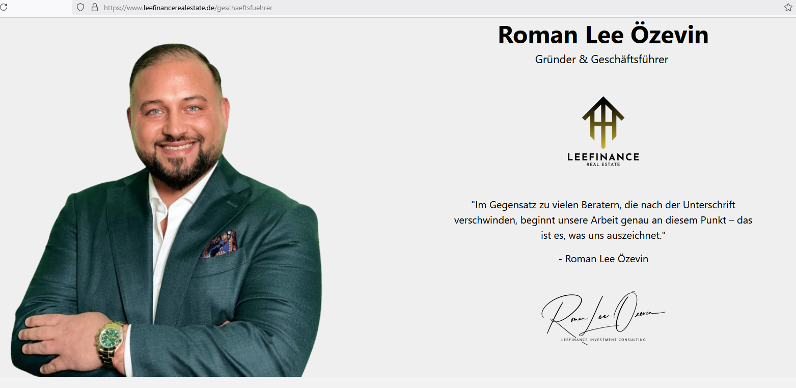 Leefinance Real Estate - Roman Lee Özevin