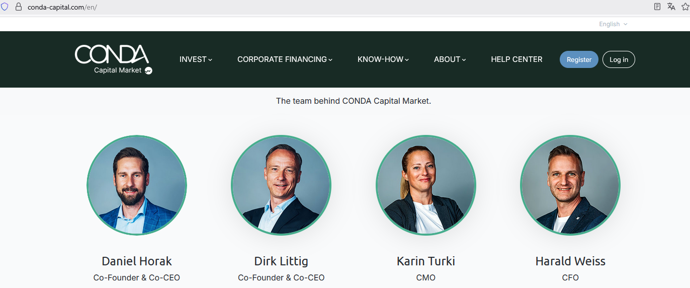 CONDA Capital Market - digitale Investmentplattform